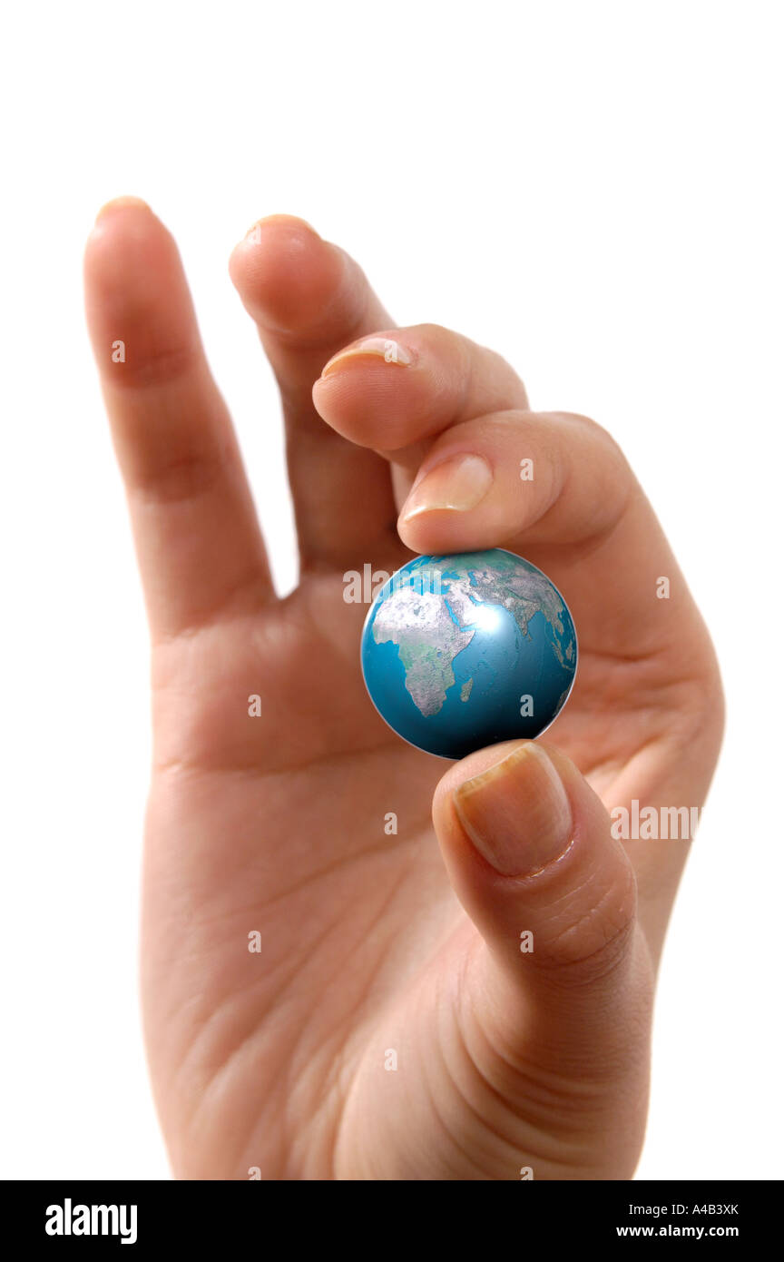 Hand holding the Earth Stock Photo - Alamy
