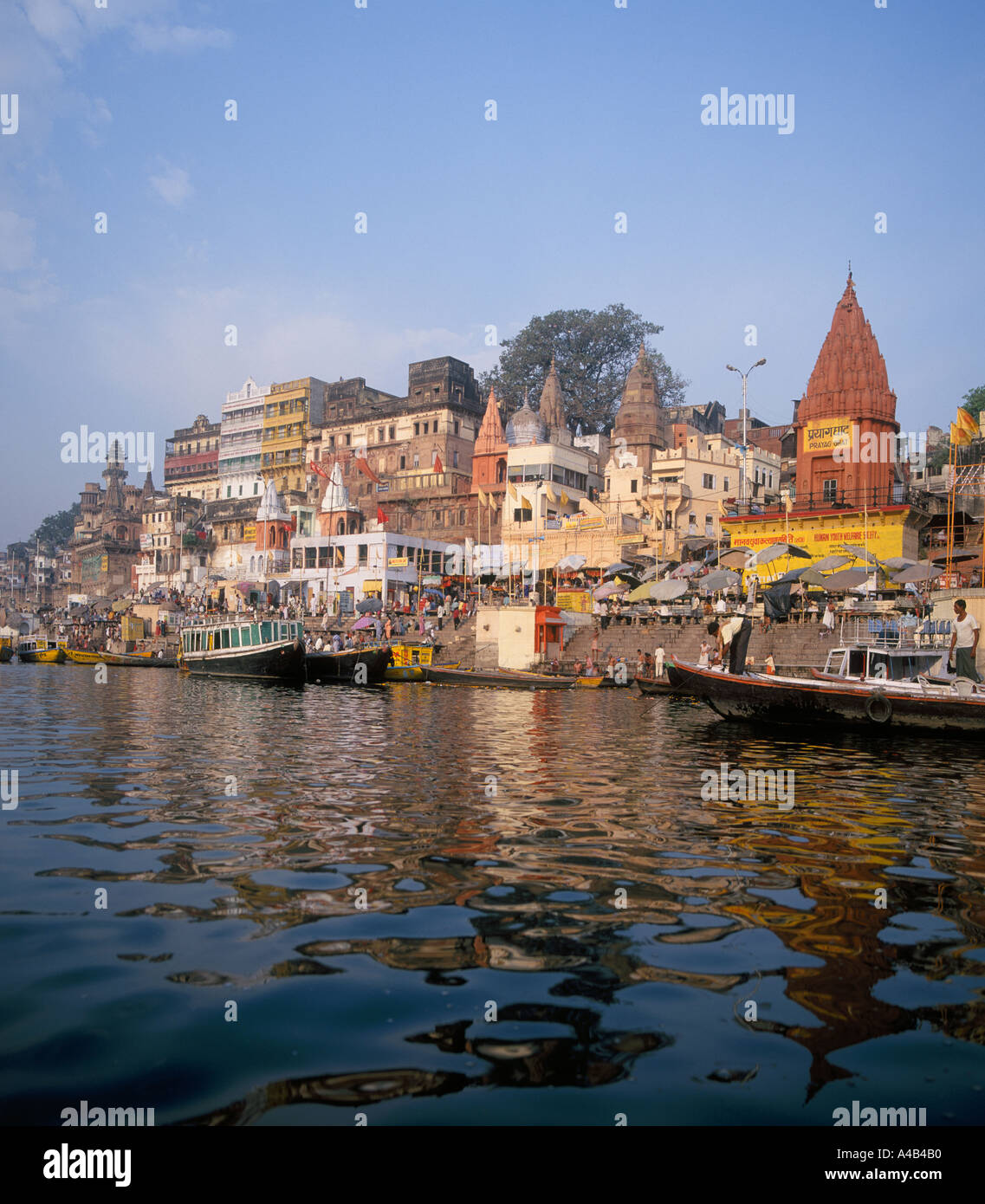 Varanasi and river Ganges India Stock Photo - Alamy