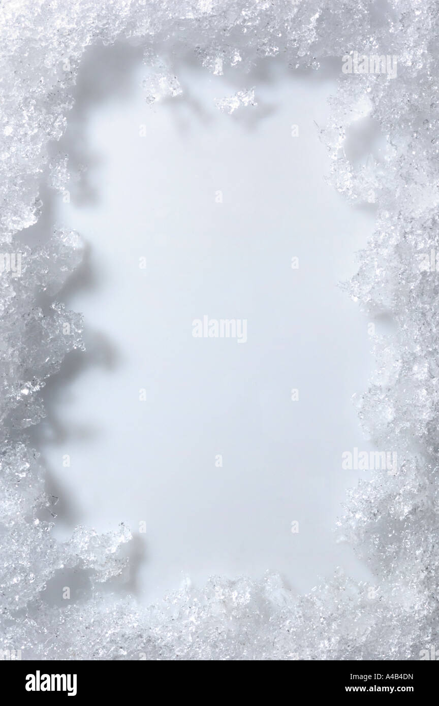 Snow Frame Christmas background border Stock Photo - Alamy