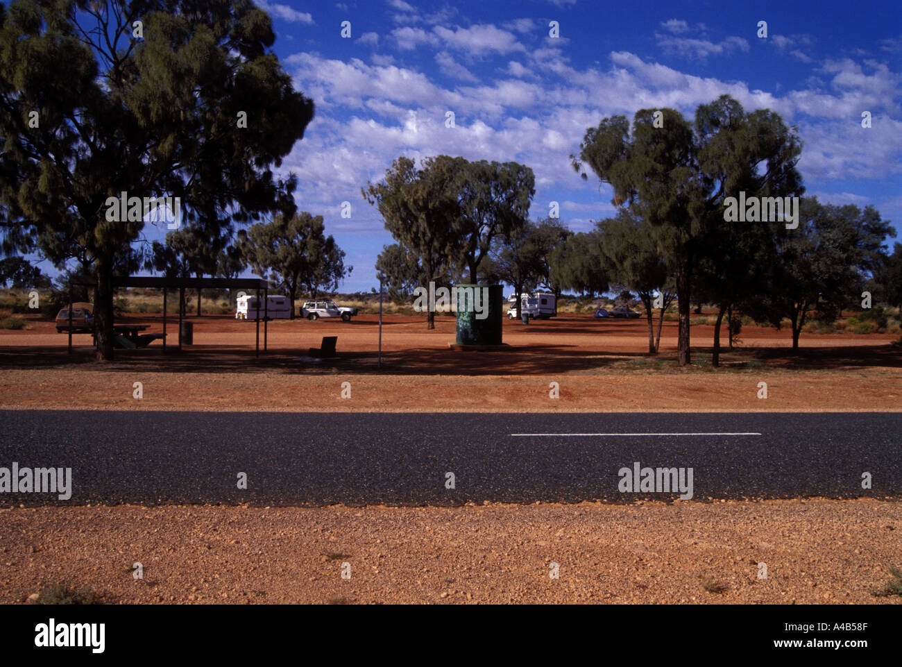 Roadside camping area Stock Photo - Alamy