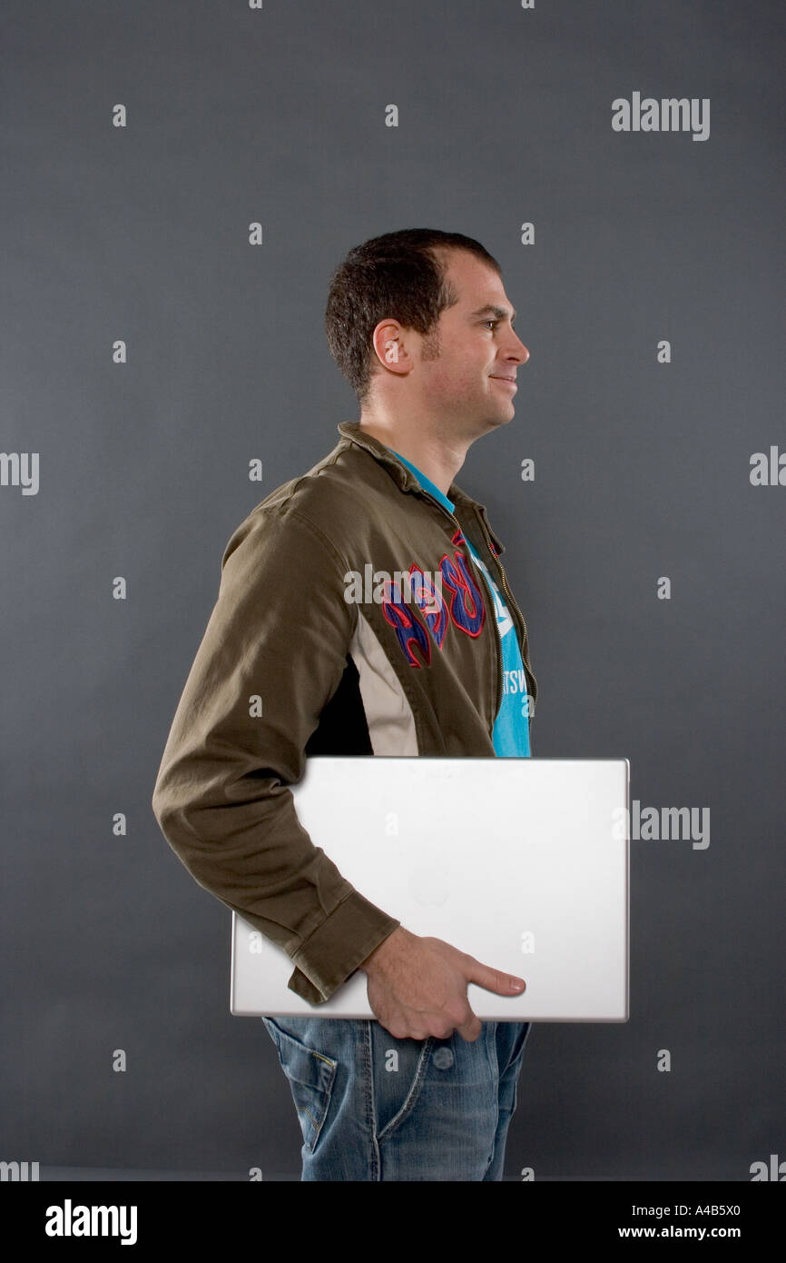 Carrying laptop i hi-res stock photography and images - Alamy