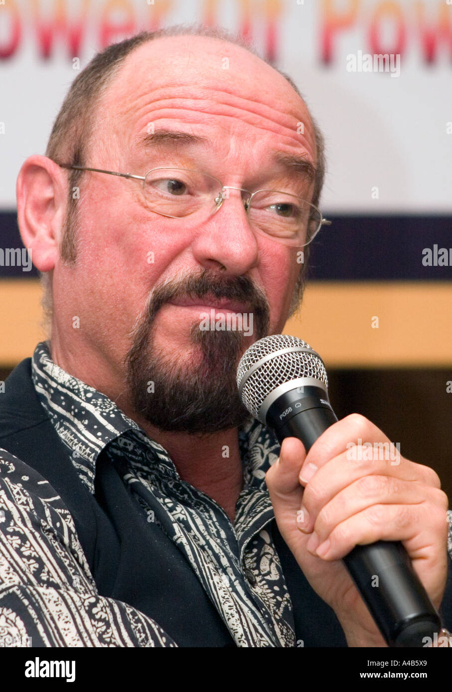 Ian Anderson of Jethro Tull talks about his forthcoming gig Stock Photo ...