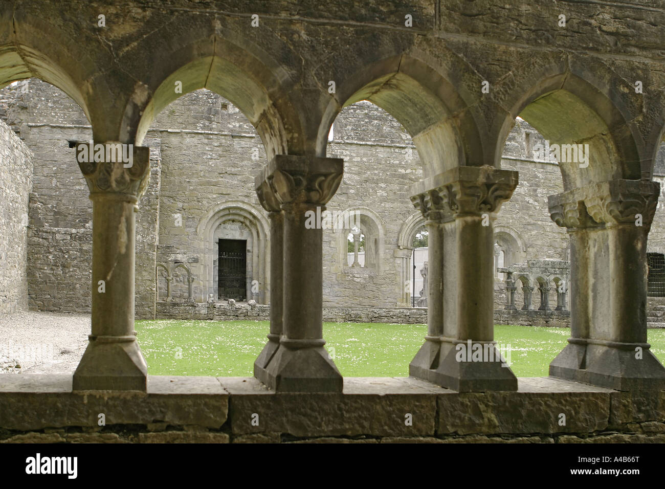 Inside Abbey Courtyard Stock Photo - Alamy