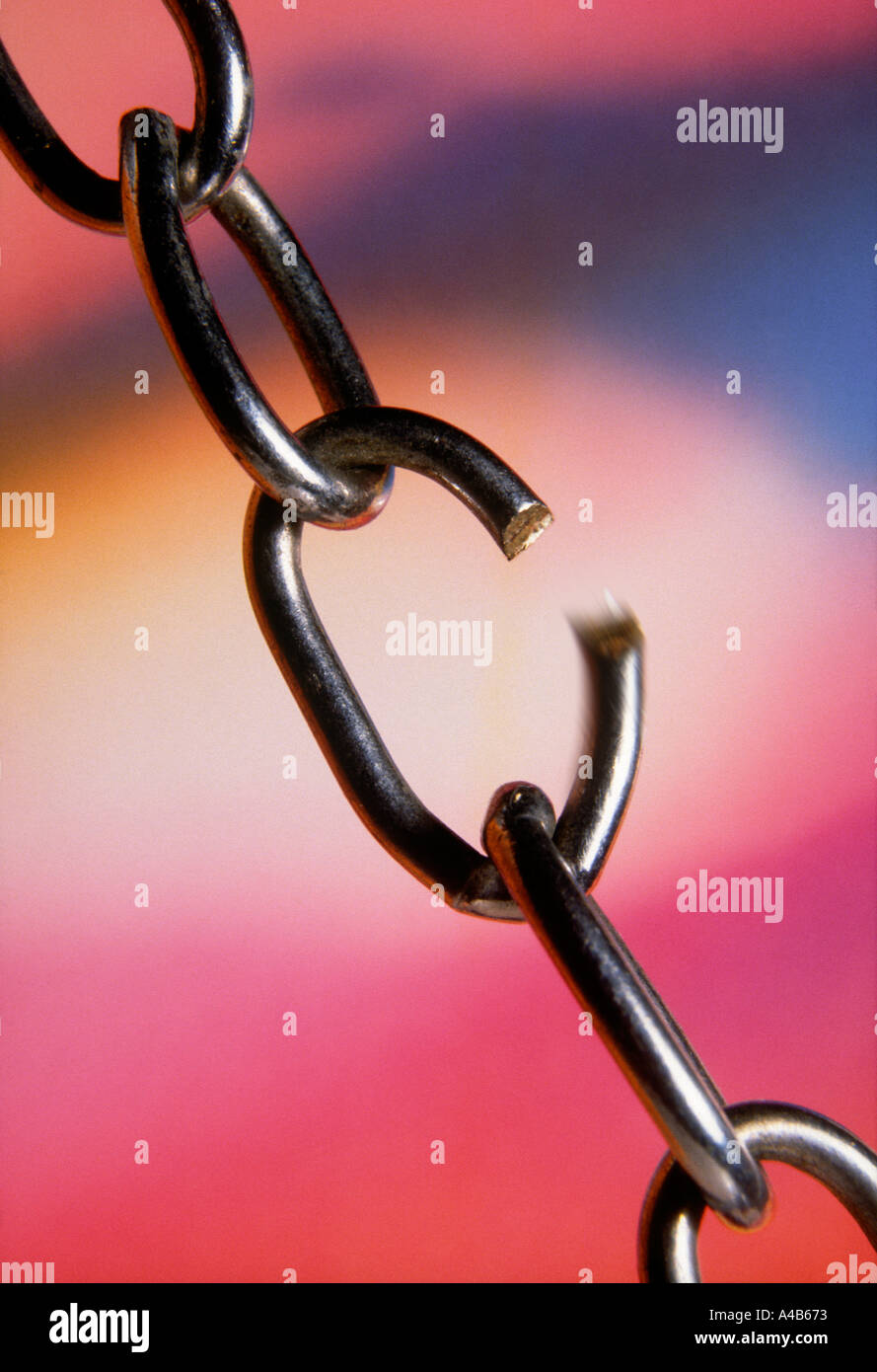 weak link chain Stock Photo - Alamy