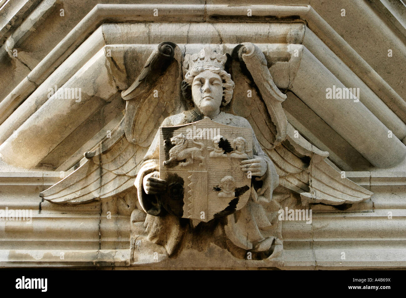 Statue With Angel Wings Stock Photo - Alamy