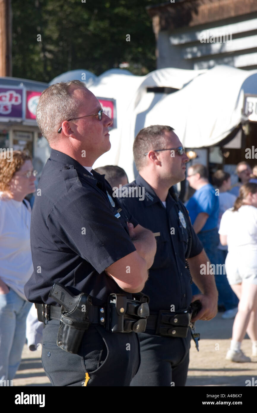 Policeman at the county fair Stock Photo - Alamy