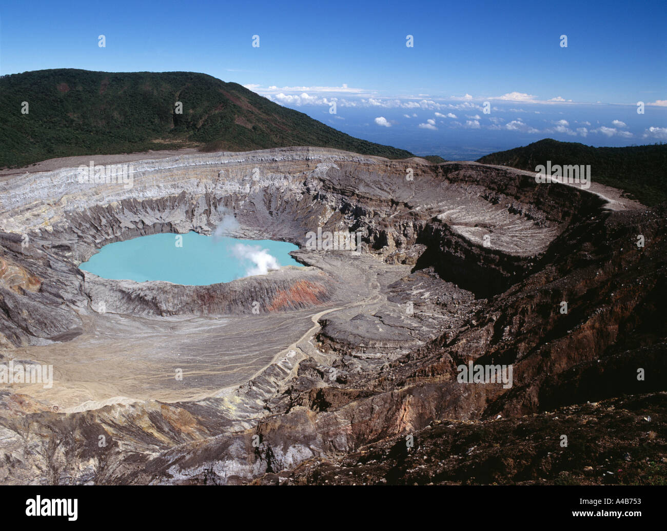 Crater of the Poas Volcano Stock Photo - Alamy