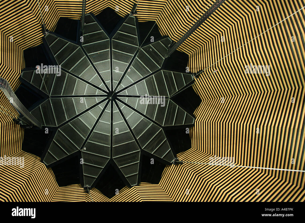 abstract ceiling design in a shape of a flower Stock Photo - Alamy