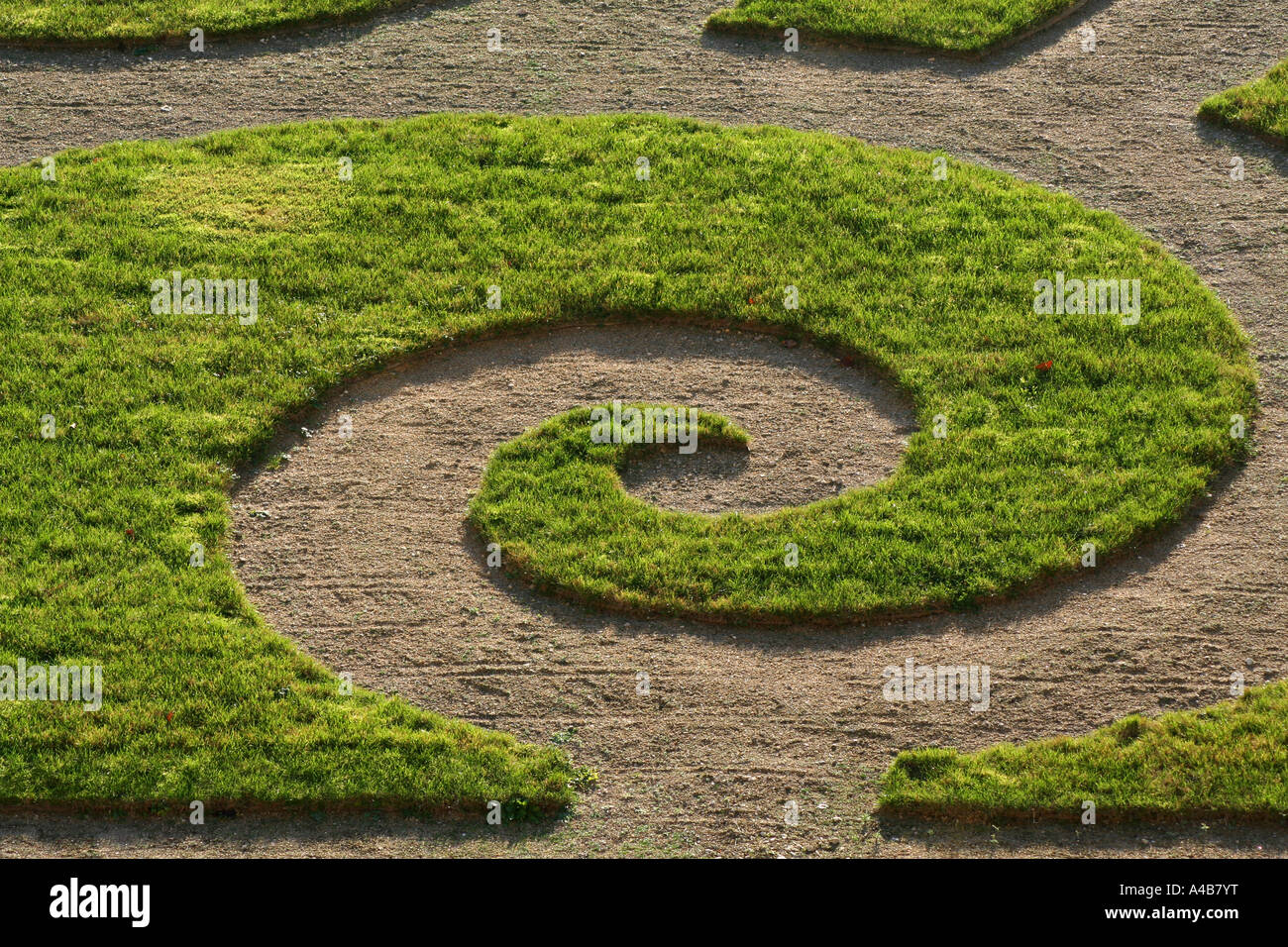 lawn wave patterns versailles paris france Stock Photo - Alamy