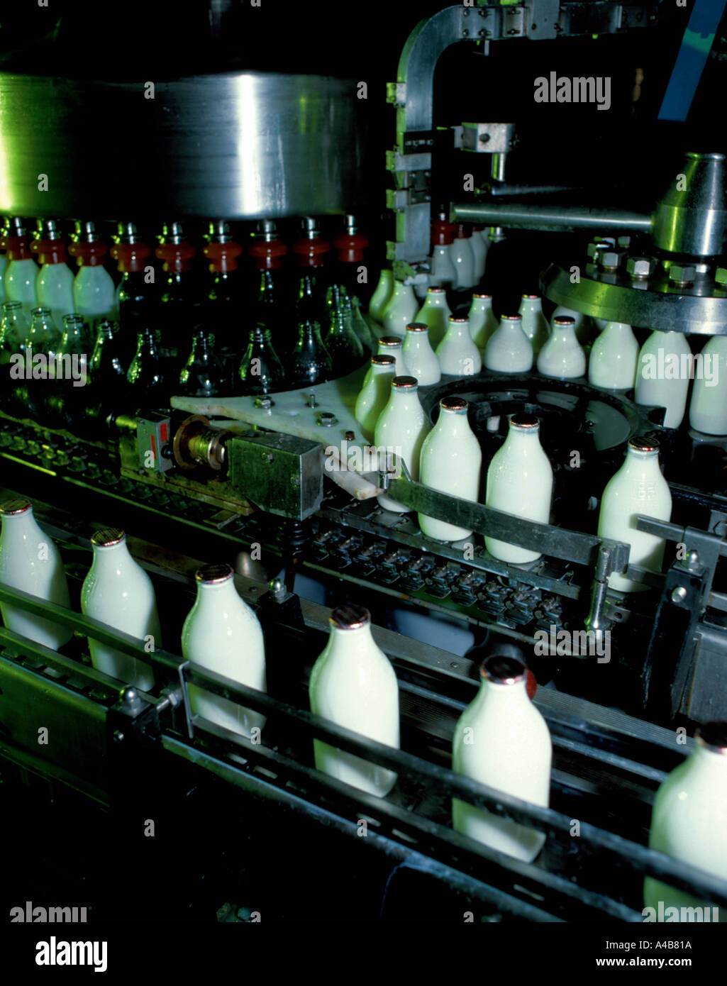 Milk bottling plant, England, UK Stock Photo - Alamy
