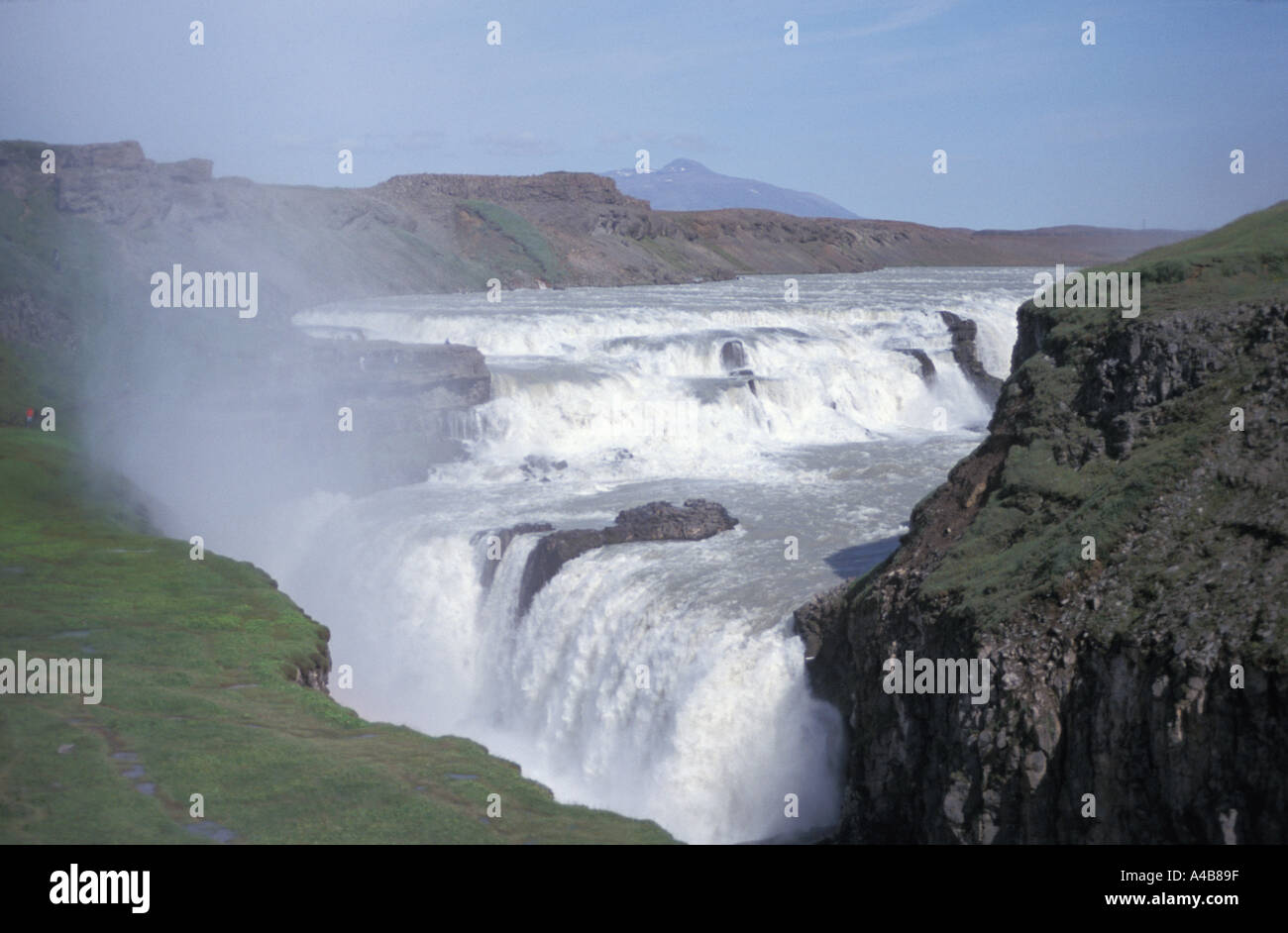 Waterfall at Gullfoss Stock Photo - Alamy