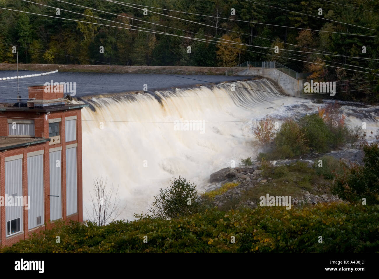 Glen Lake Hydro Electric Dam in Goffstown New Hampshire Stock Photo - Alamy