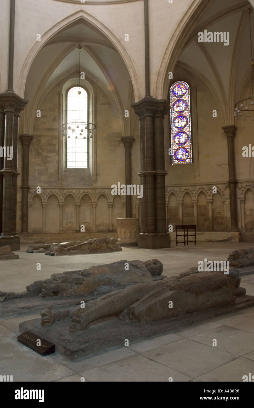 Knights Templar Tombs Within The Interior Of The Temple Church Middle Temple Fleet Street London 