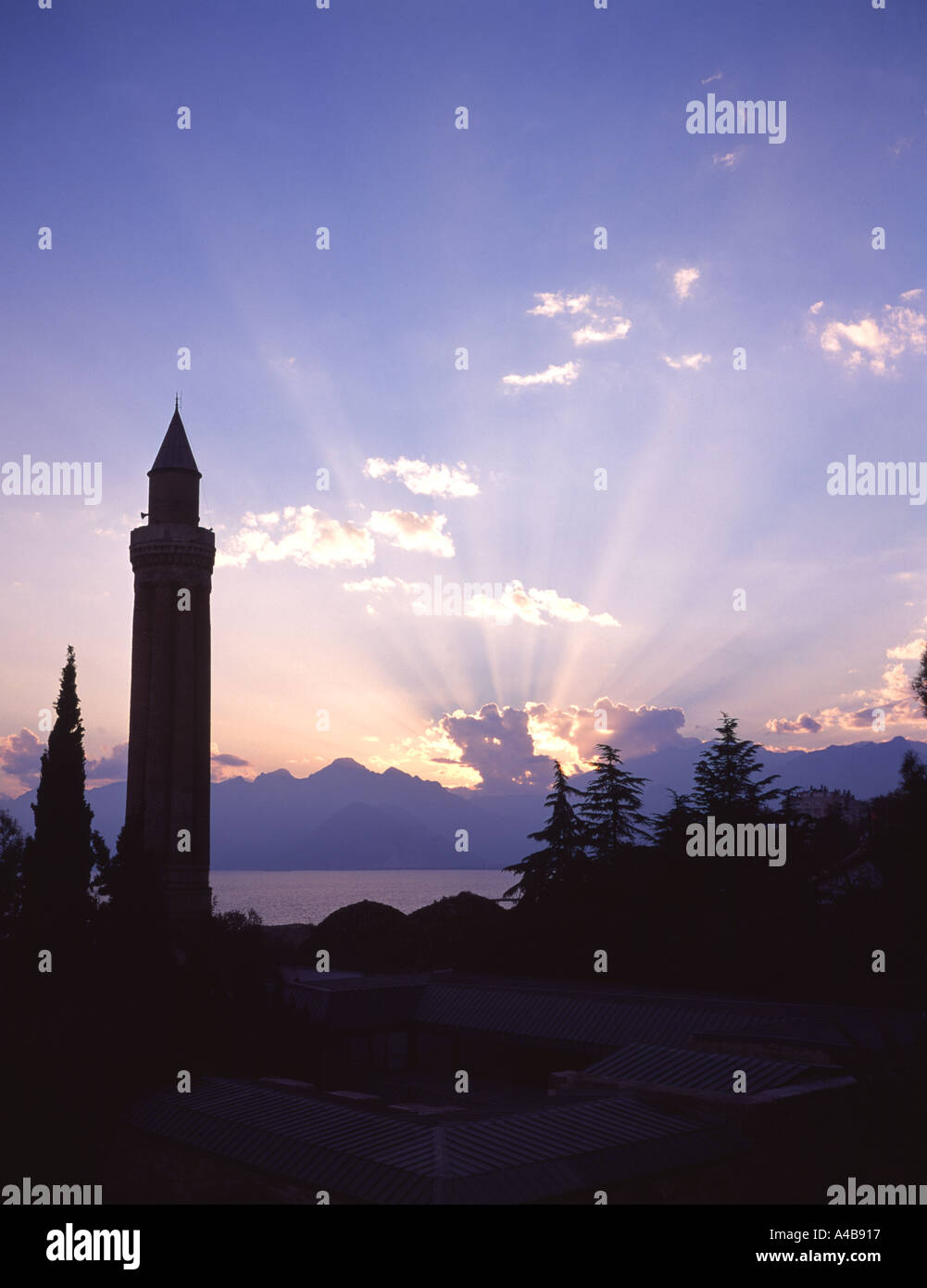 Antalya Mosque at sunset Turkey Stock Photo - Alamy
