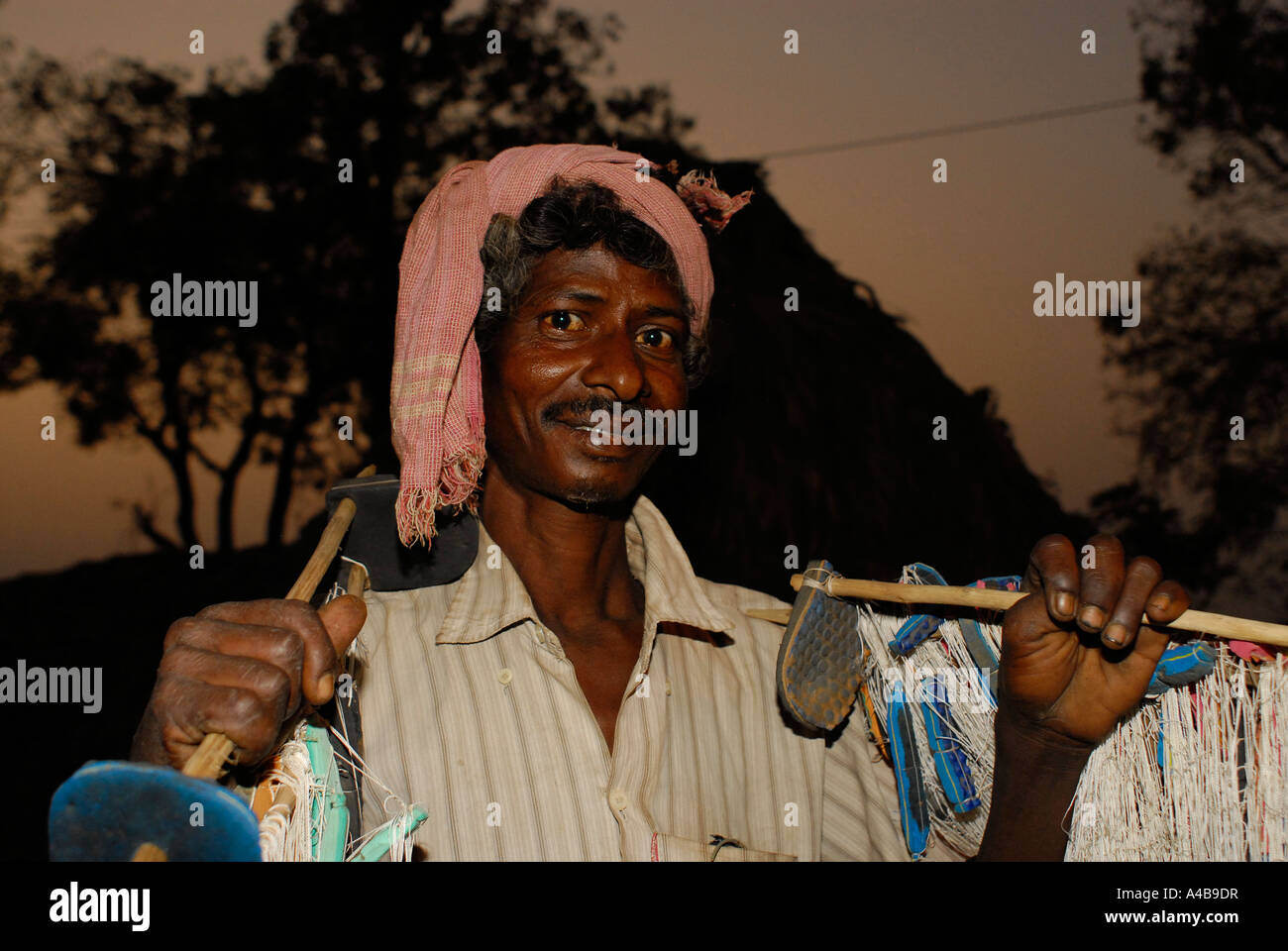 Stock image of Dalit Tribal Village Fisherman or fisher with fishing ...