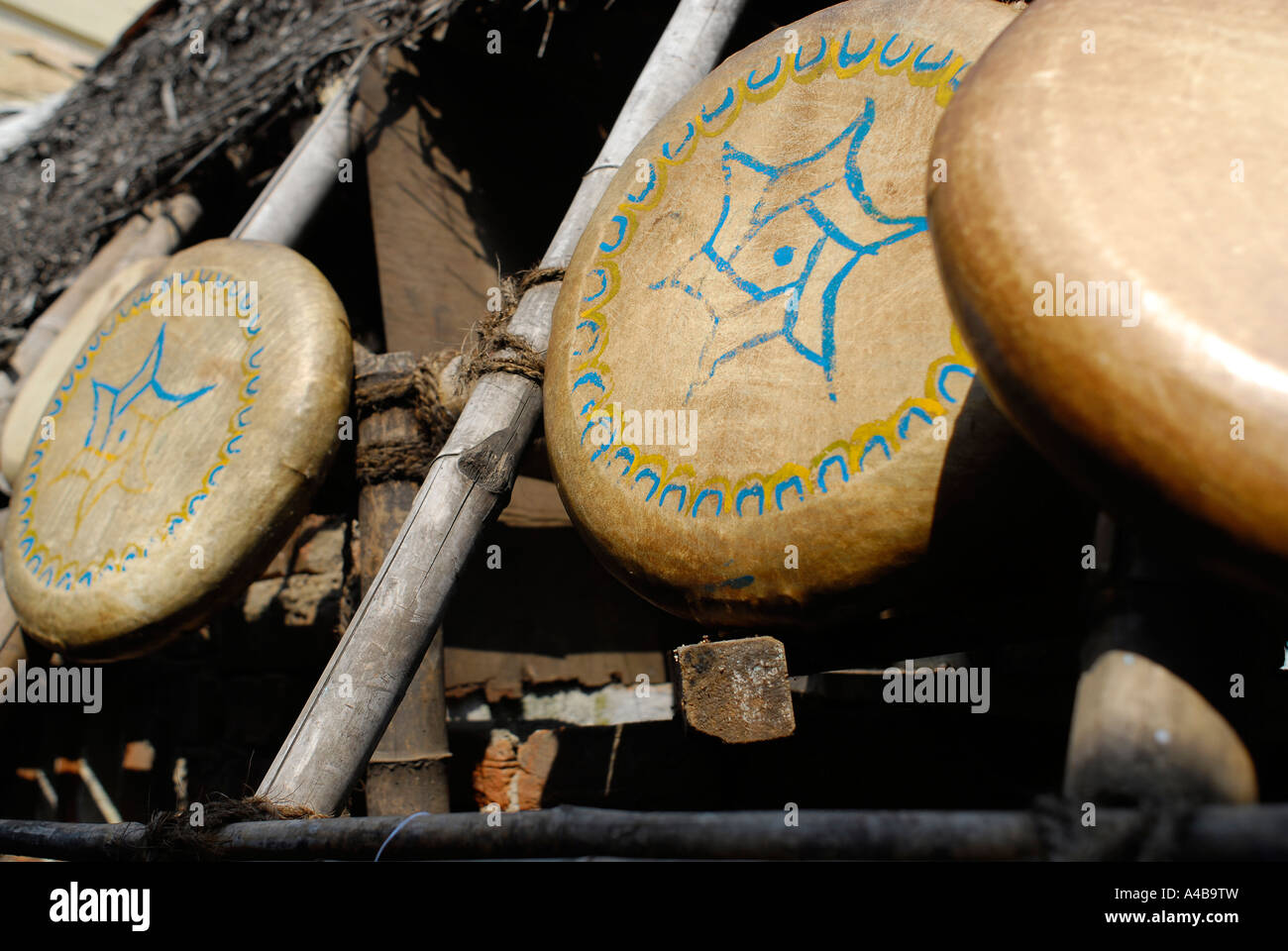 Stock image of traditional Dalit drummers dancers and drums in Daspuram ...