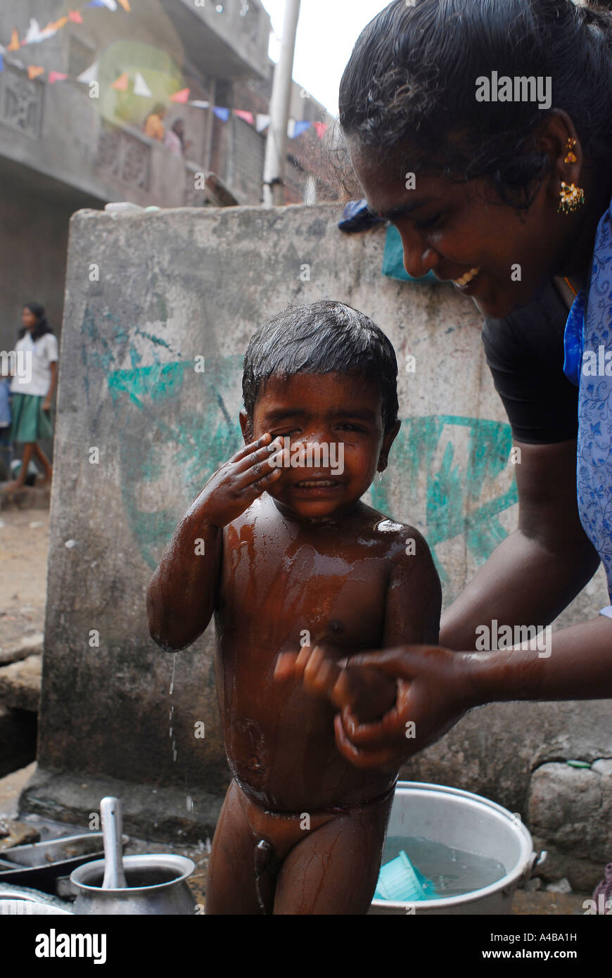 Indian Mother Baby In Slum High Resolution Stock Photography and Images ...