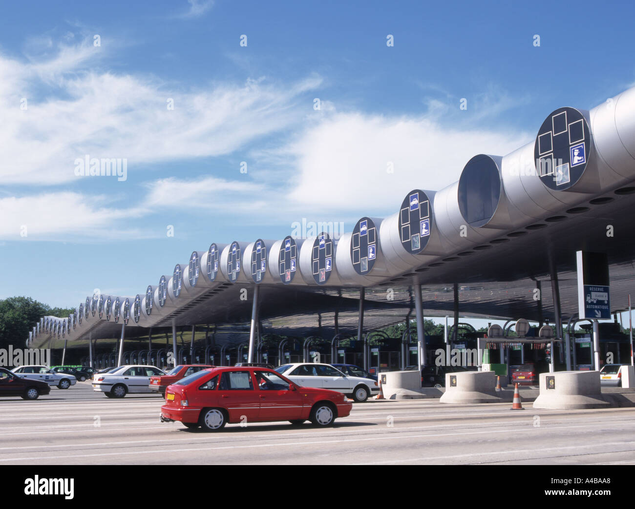 Motorway Tollgates France Stock Photo - Alamy