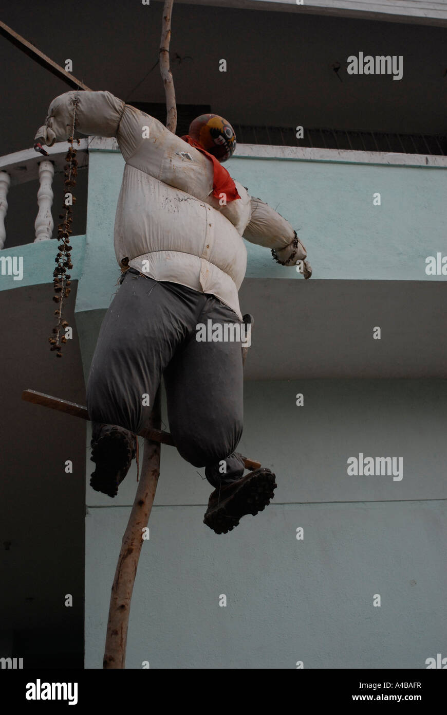 Stock image of hanging effigy to ward off bad luck near Chennai Tamil ...