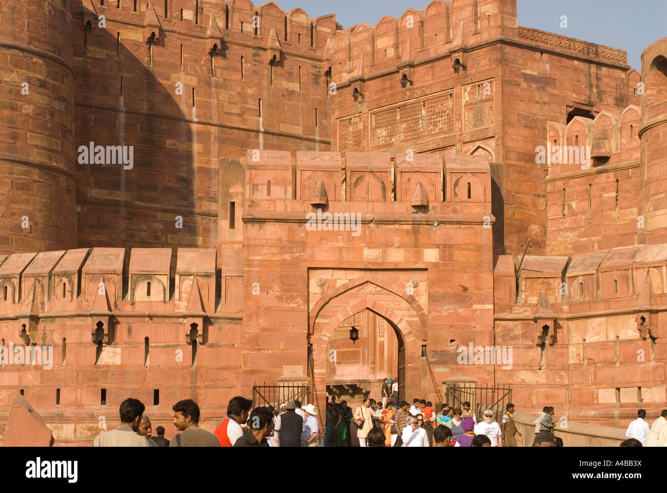 Stock image of the Old Fort or Red Fort of Agra Stock Photo - Alamy