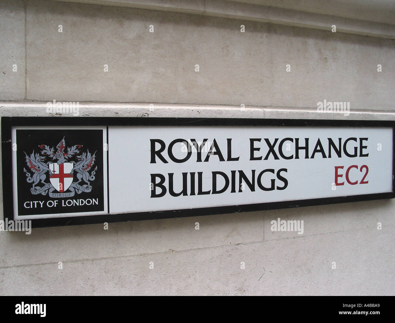 Royal Exchange Buildings Street Sign EC2 City of London England Great ...