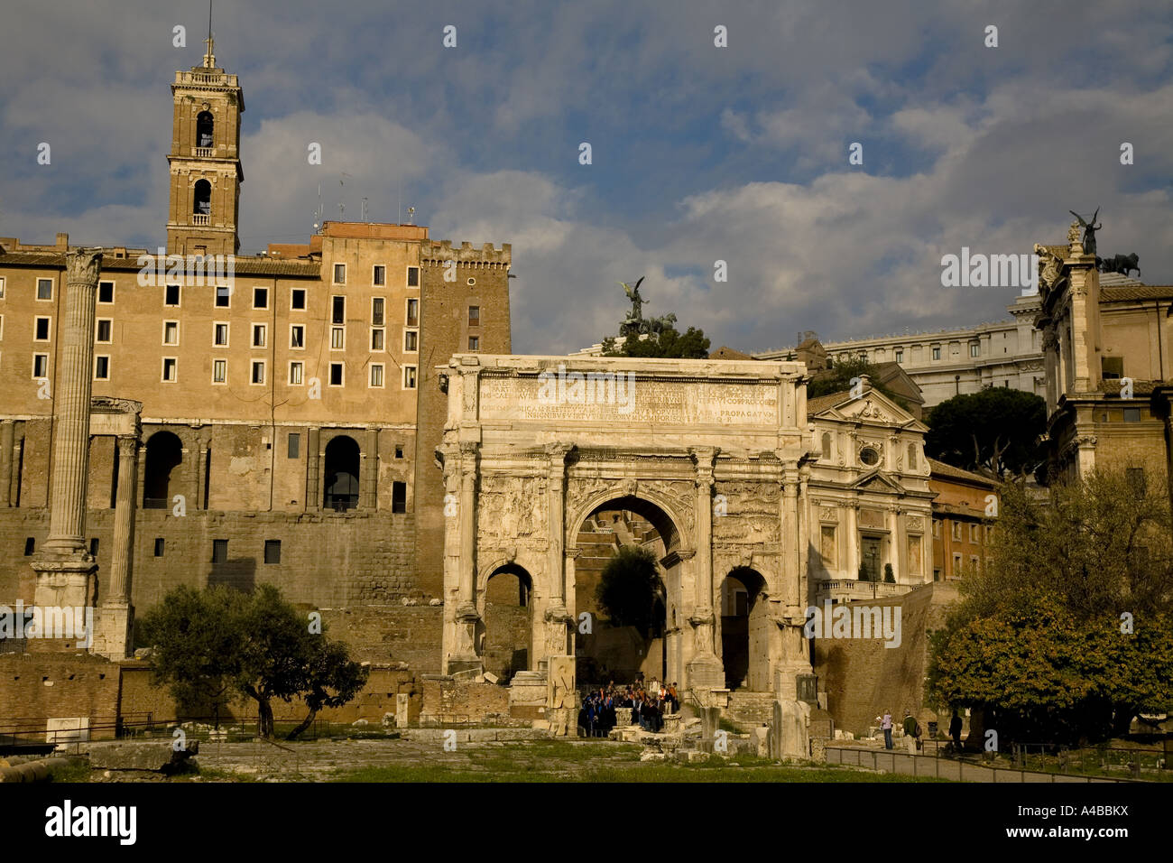 The Roman Forum Arch of Septimius Severus Stock Photo - Alamy