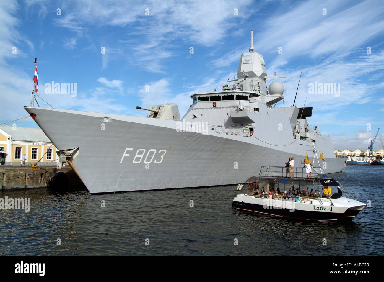 HNLMS Tromp Frigate Royal Netherlands Navy ship seen during a visit in ...