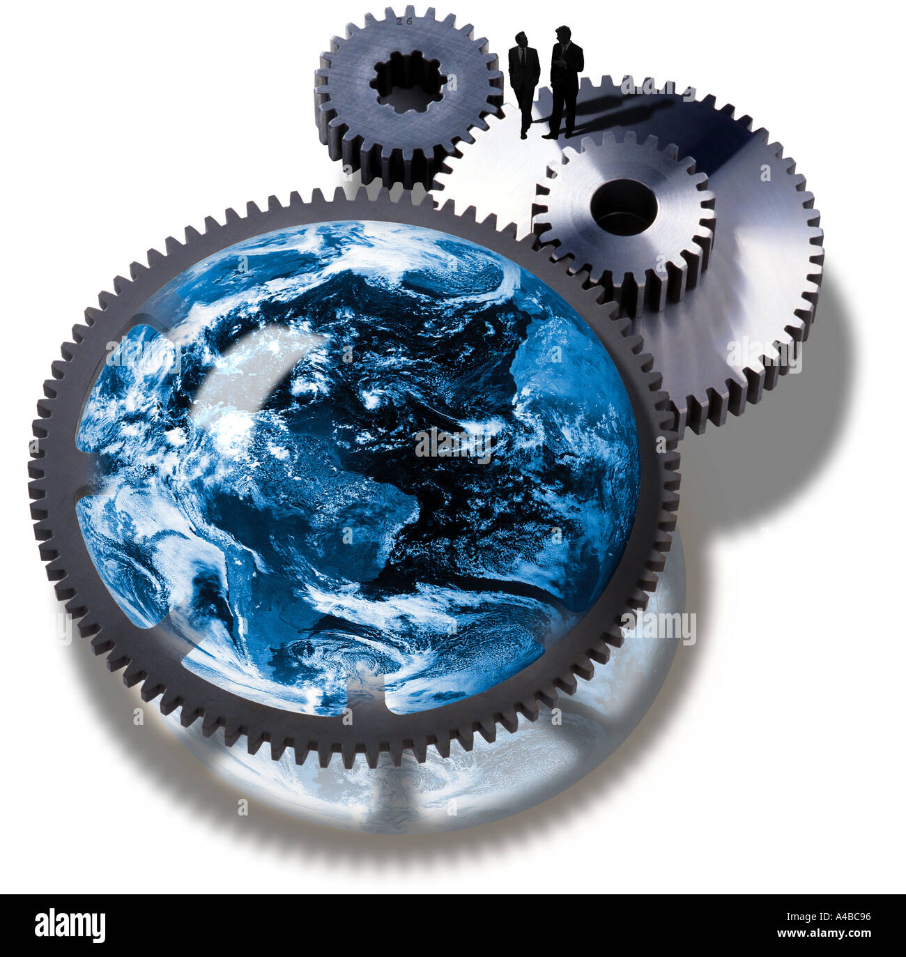 Global connectivity is the theme of this digital collage Stock Photo ...