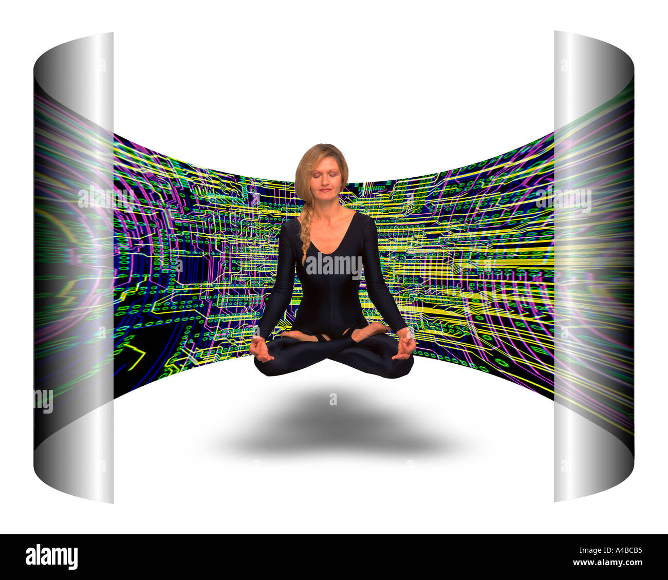 Calm technology is the theme of this digital collage Stock Photo - Alamy