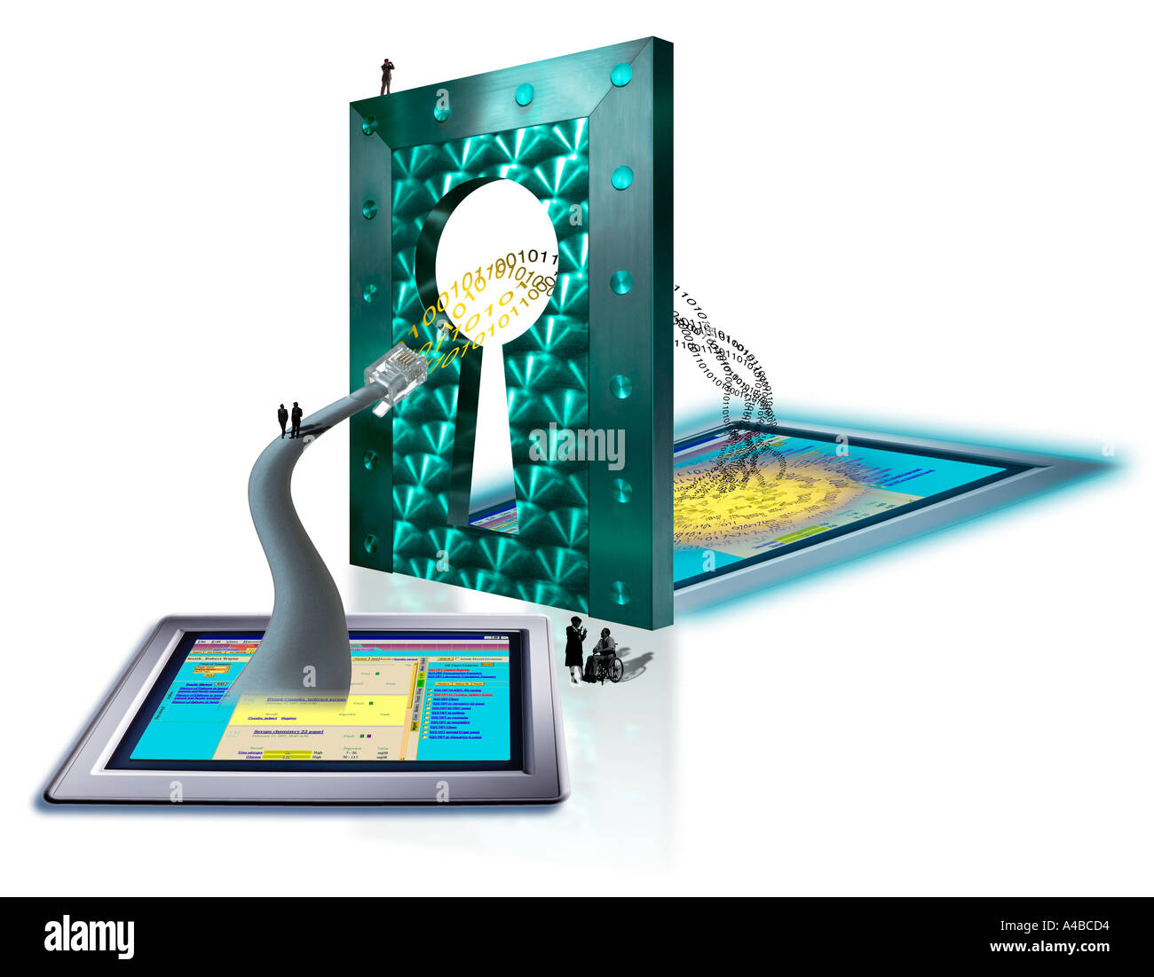 Medical data security collage Stock Photo - Alamy