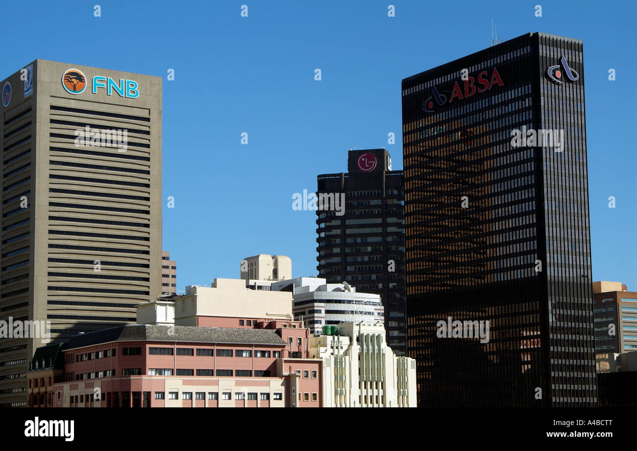 International Banks FNB and ABSA buildings Cape Town South Africa Stock ...
