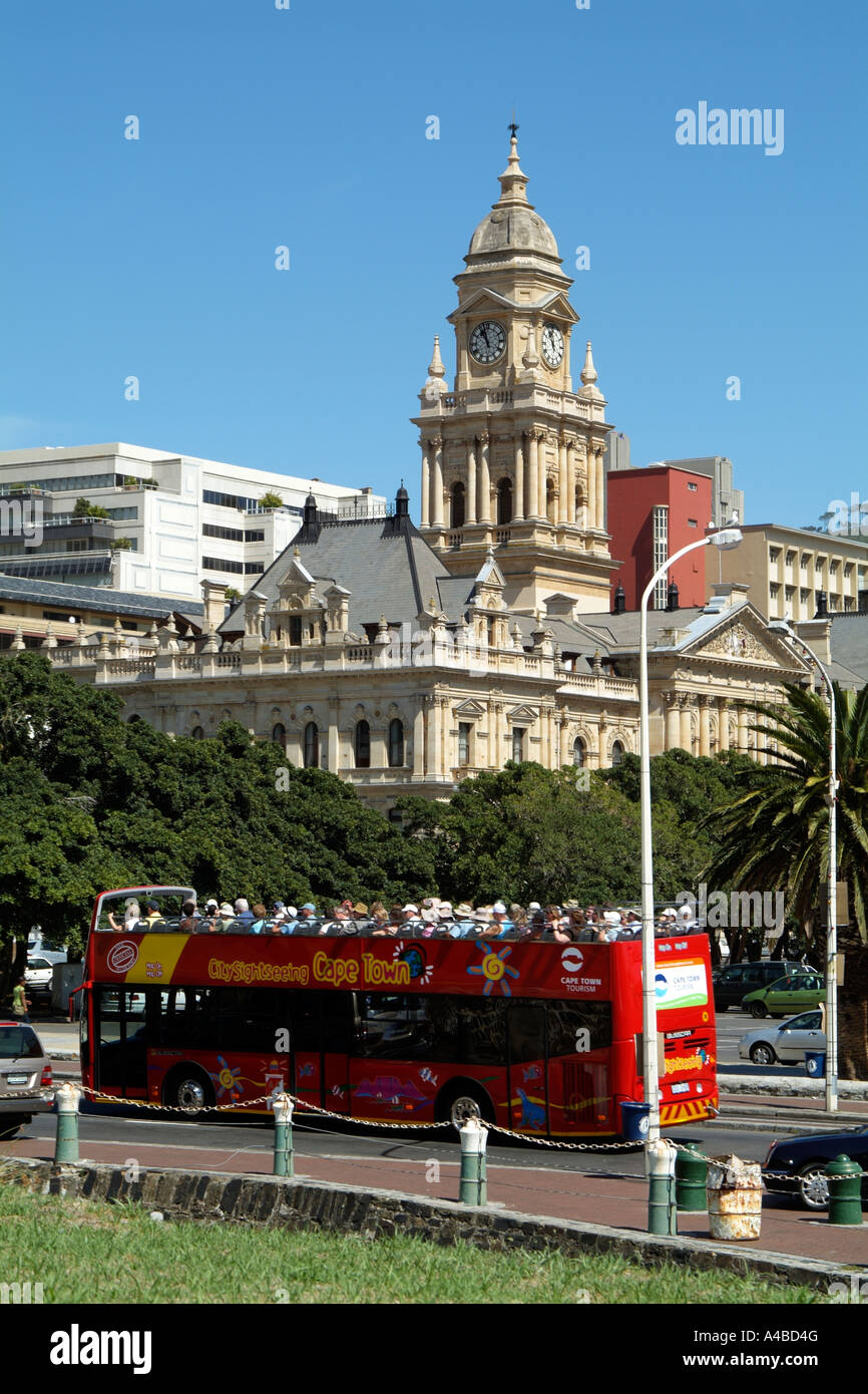 City sightseeing bus Cape Town South Africa RSA In the background the ...