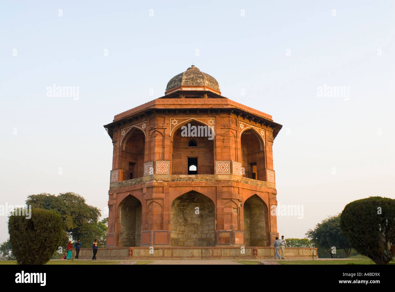 Stock image of Old Fort in New Delhi with Sher Mandal Library and ...