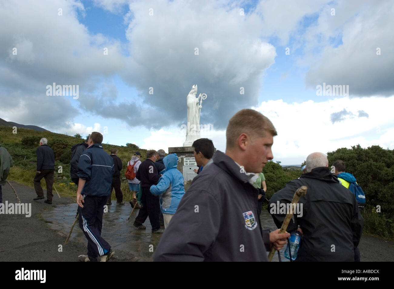 Pilgrims at Croagh Patrick, County Mayo, Ireland Stock Photo - Alamy