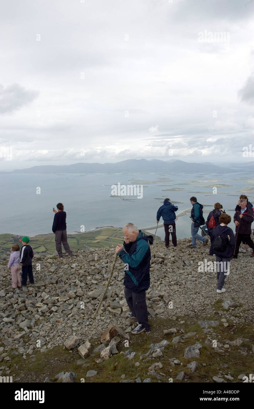 Pilgrims at Croagh Patrick, County Mayo, Ireland Stock Photo - Alamy