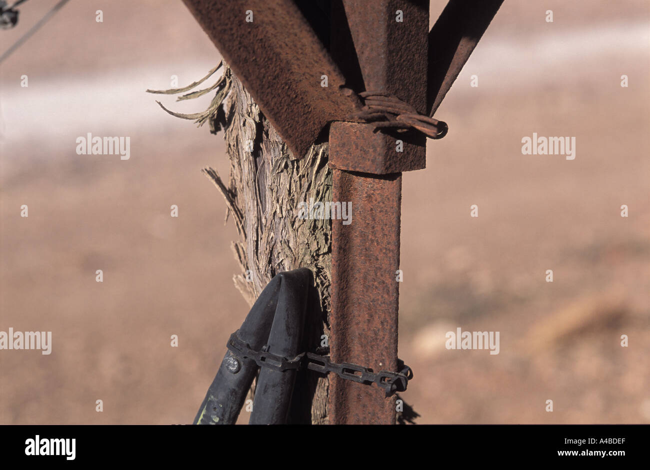 rust iron fence pillar Stock Photo - Alamy