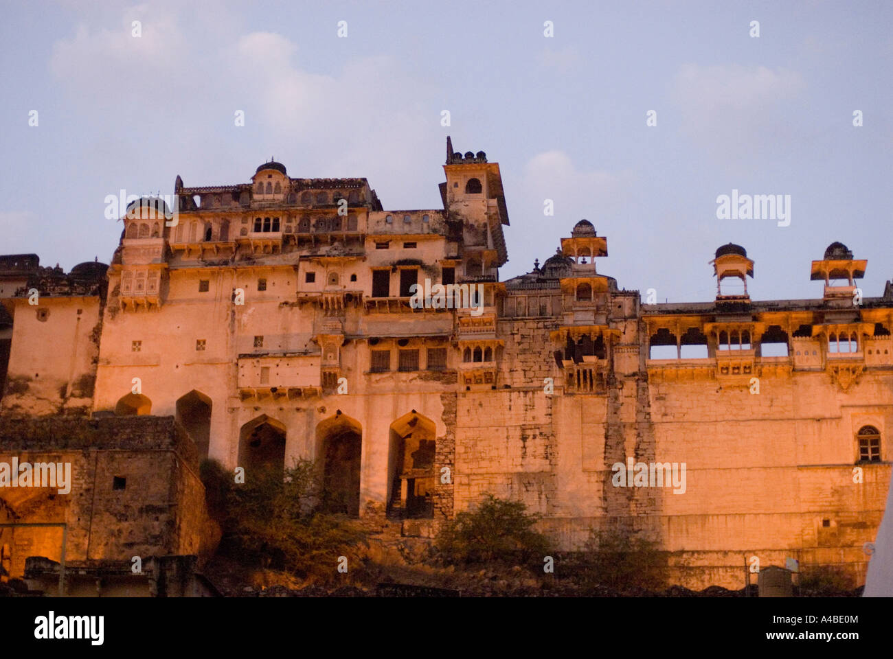 Stock image of Taragarh Fort and Bundi Palace Rajasthan India at night ...