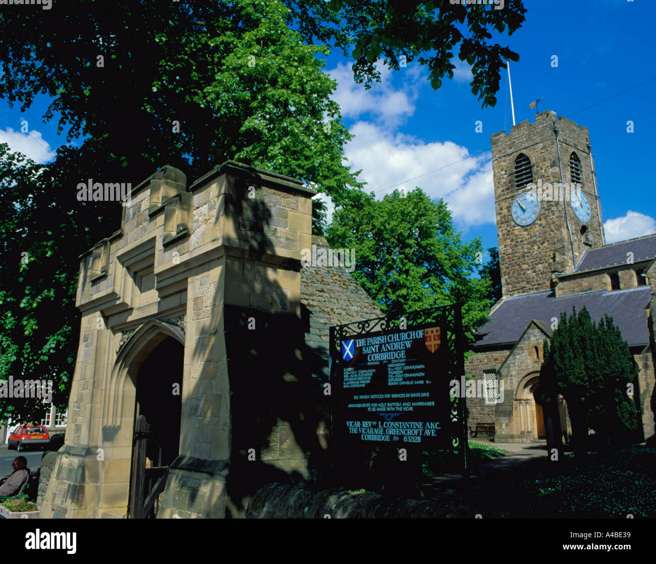 St Andrew's Church Corbridge, Northumberland, England, UK Stock Photo ...