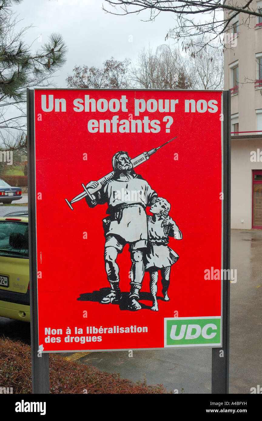 Swiss right-wing election poster Stock Photo - Alamy