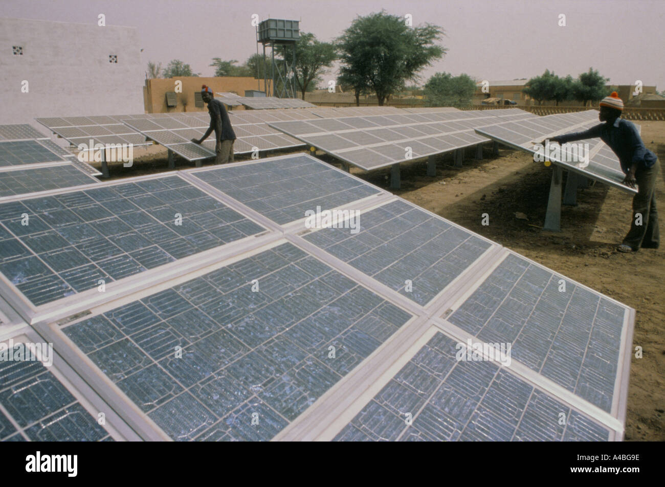 solar energy project on the niger river Stock Photo - Alamy
