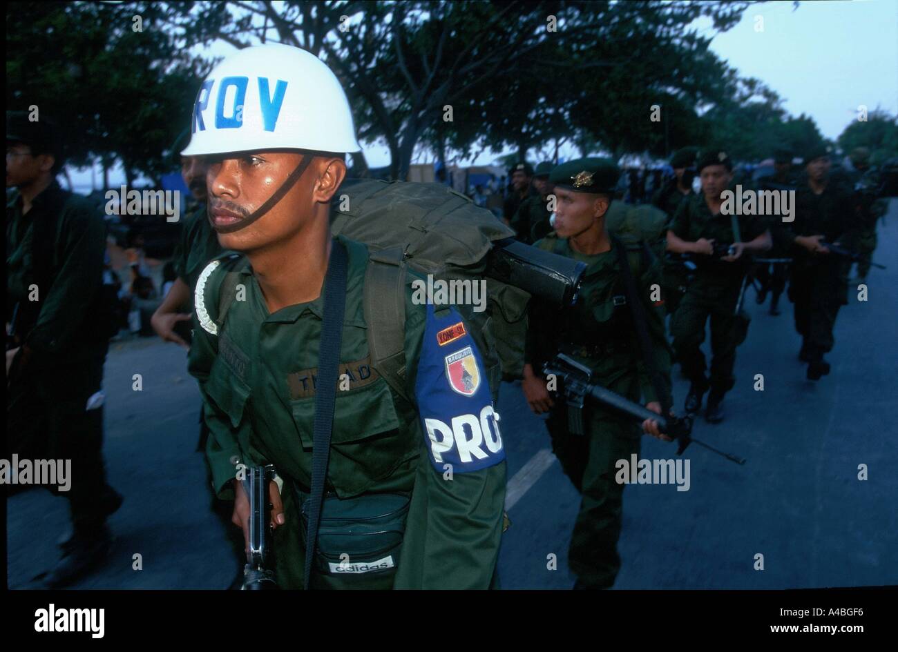 Conflict war soldier march dili armed hi-res stock photography and ...