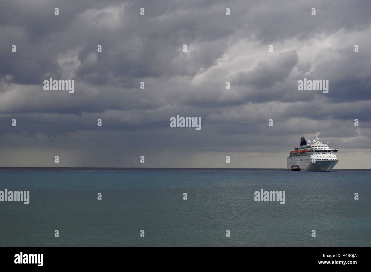 Cruiseship during storm Stock Photo - Alamy