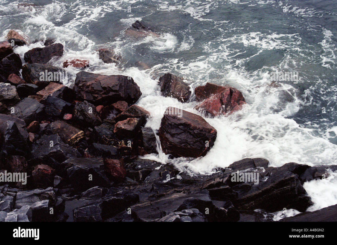 Rough sea braking waves hi-res stock photography and images - Alamy