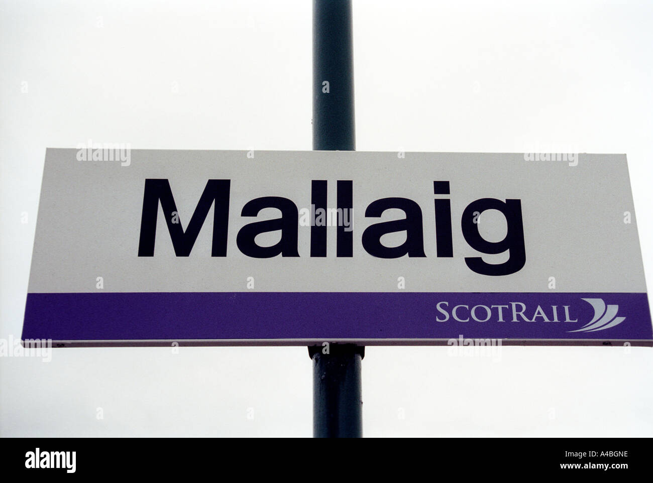 Mallaig railway Scotland sign Stock Photo - Alamy