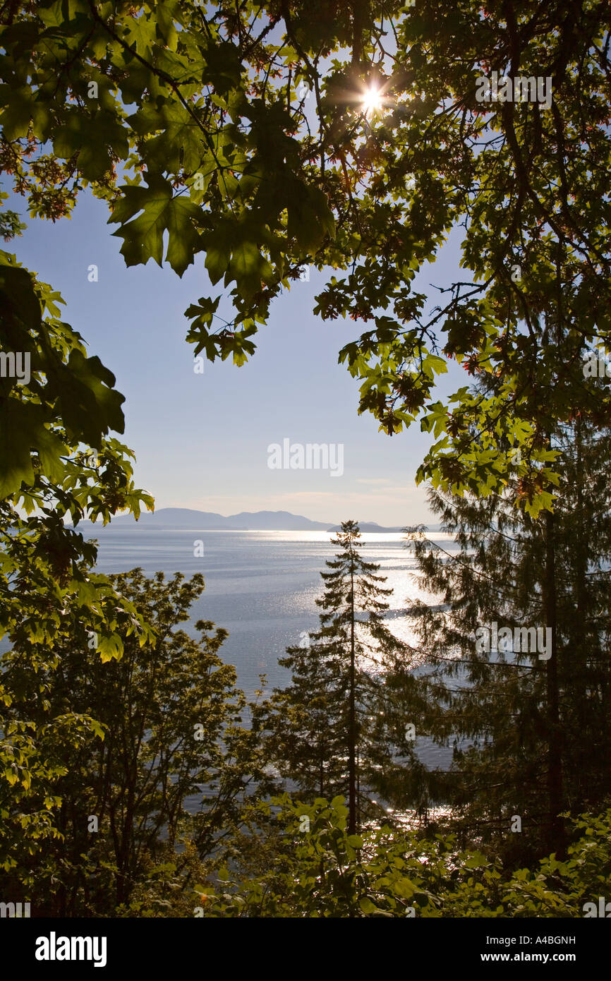 View across Puget Sound from Chuckanut Drive Washington state USA Stock ...