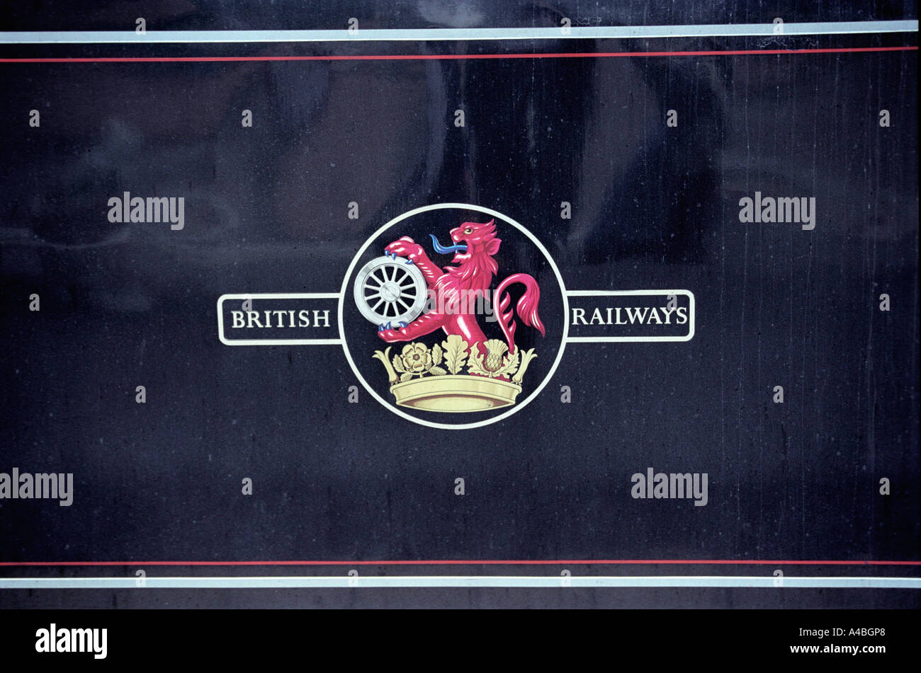 British rail logo steam train uk Steam locomotive Stock Photo - Alamy