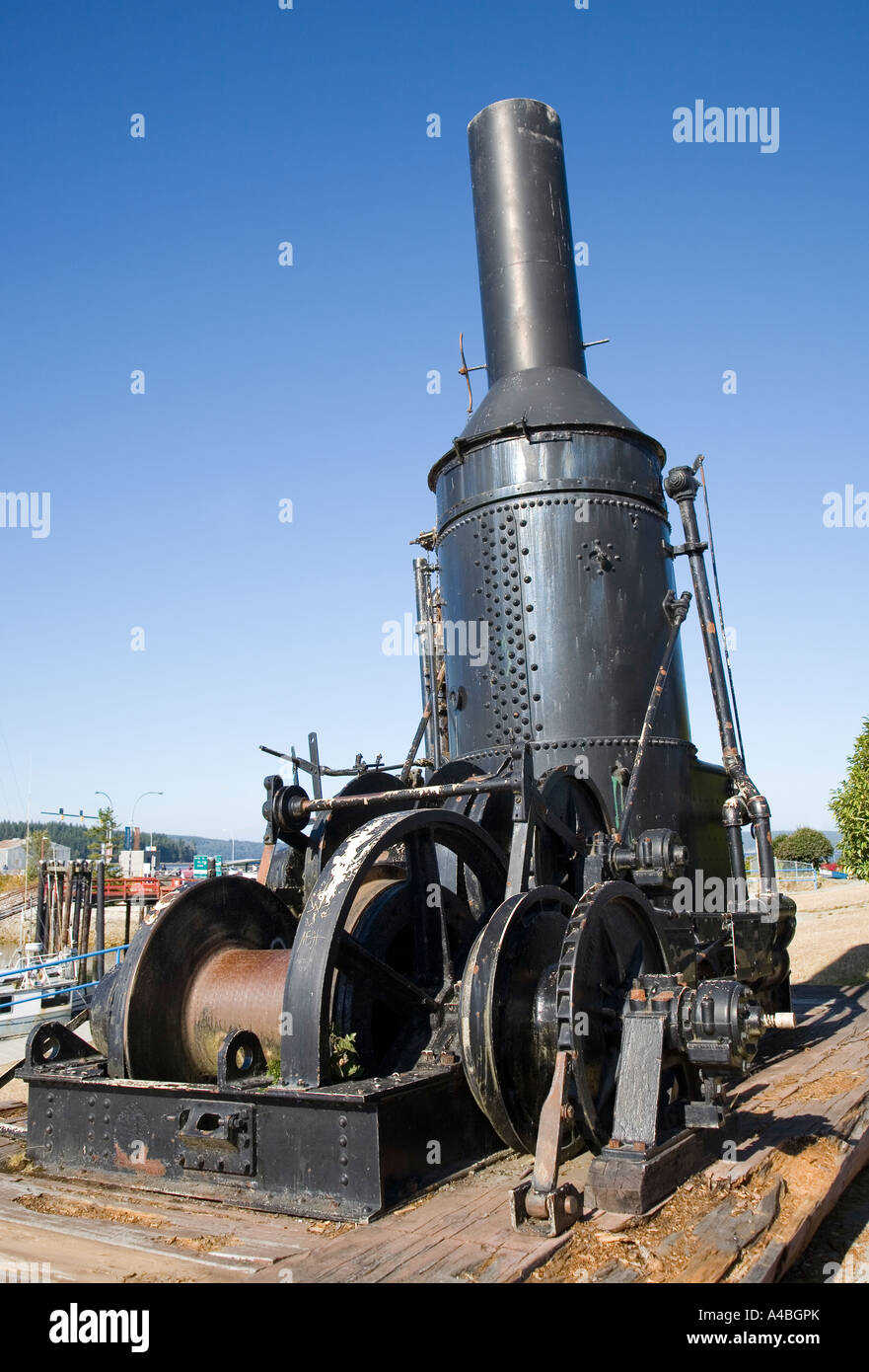 1938 Washington Steam Donkey using in logging industry Port McNeill ...