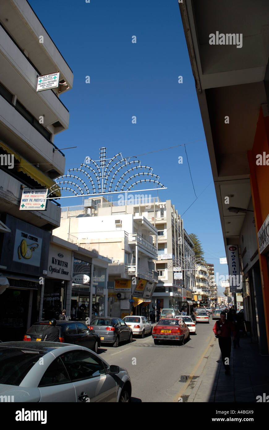 Street scene in Larnaka Cyprus Stock Photo - Alamy