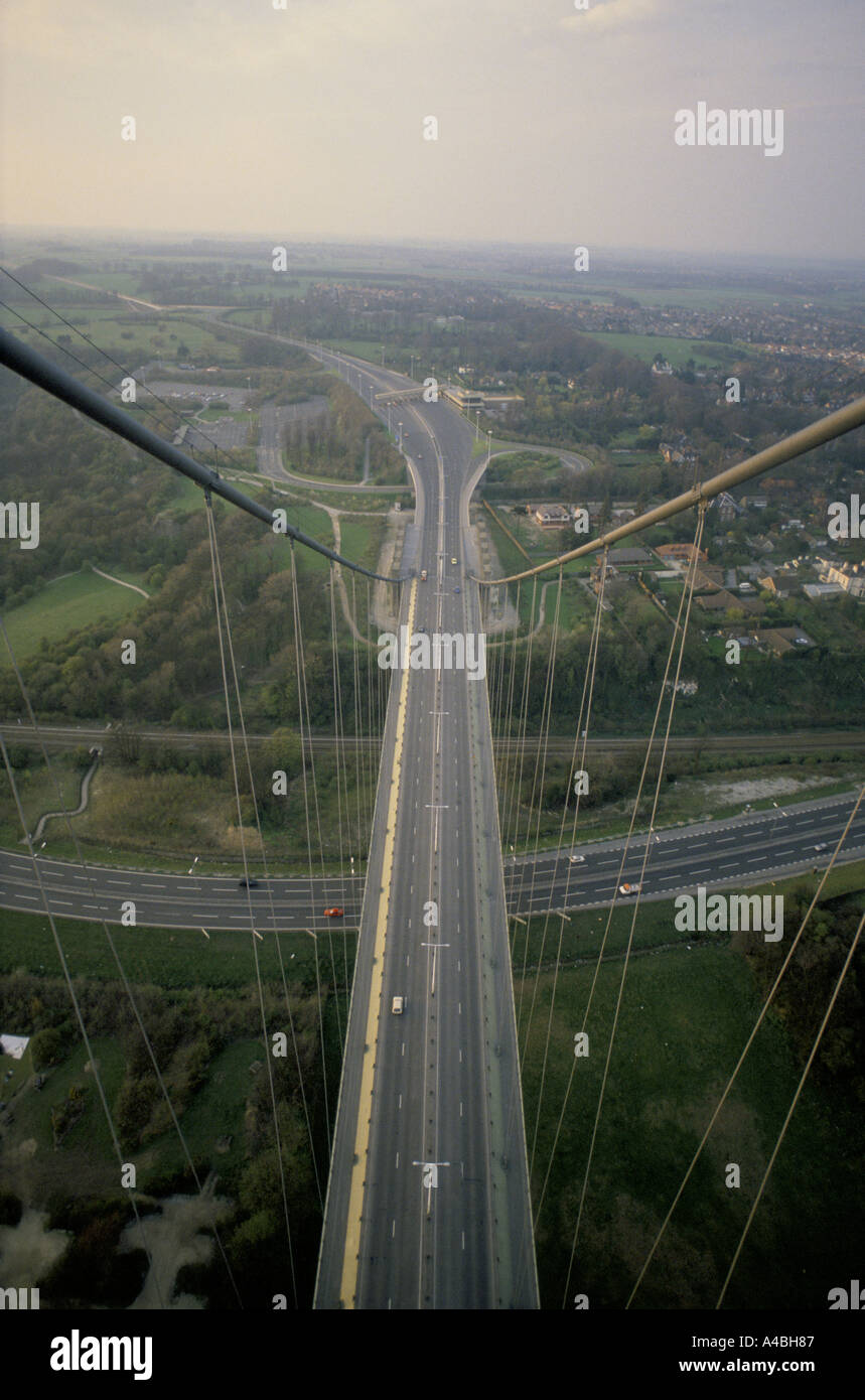 humber suspension bridge from a tower 1996 Stock Photo - Alamy