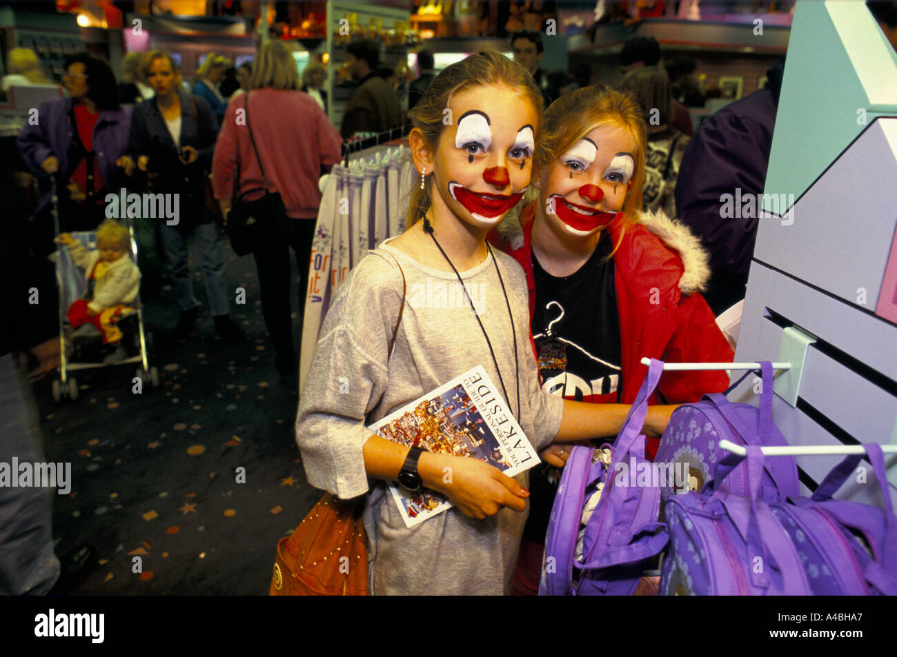 children in a shop with faces painted like clowns thurrock essex ...